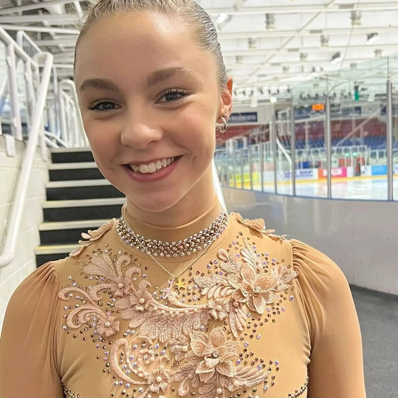 Personalised 'Shine Bright' Silver Ice Skating Necklace | Ice Skating ...